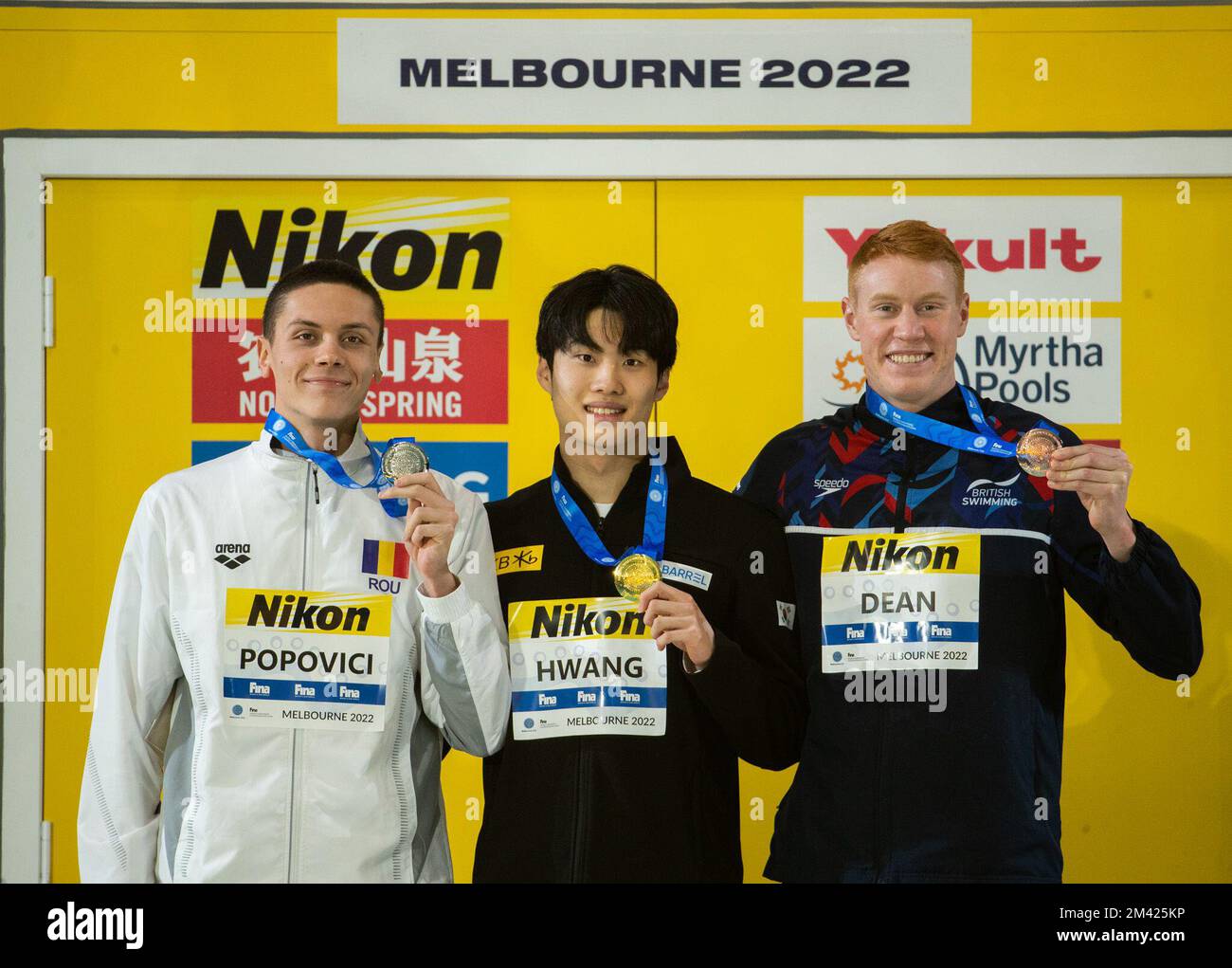 Sunwoo hwang of korea and david popovici of romania hi-res stock ...
