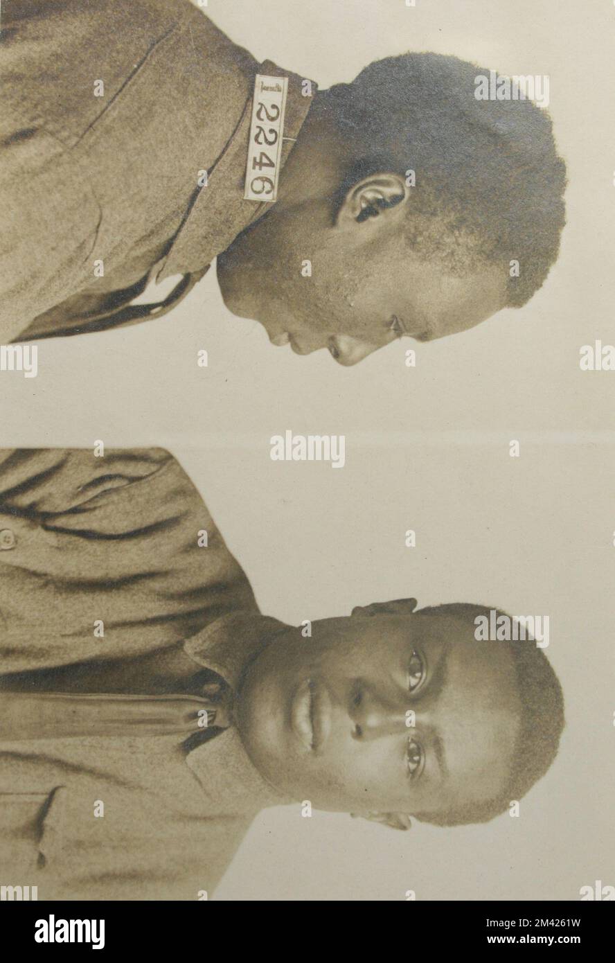 Photograph of Fred Brown. This item is the prison photograph, also ...