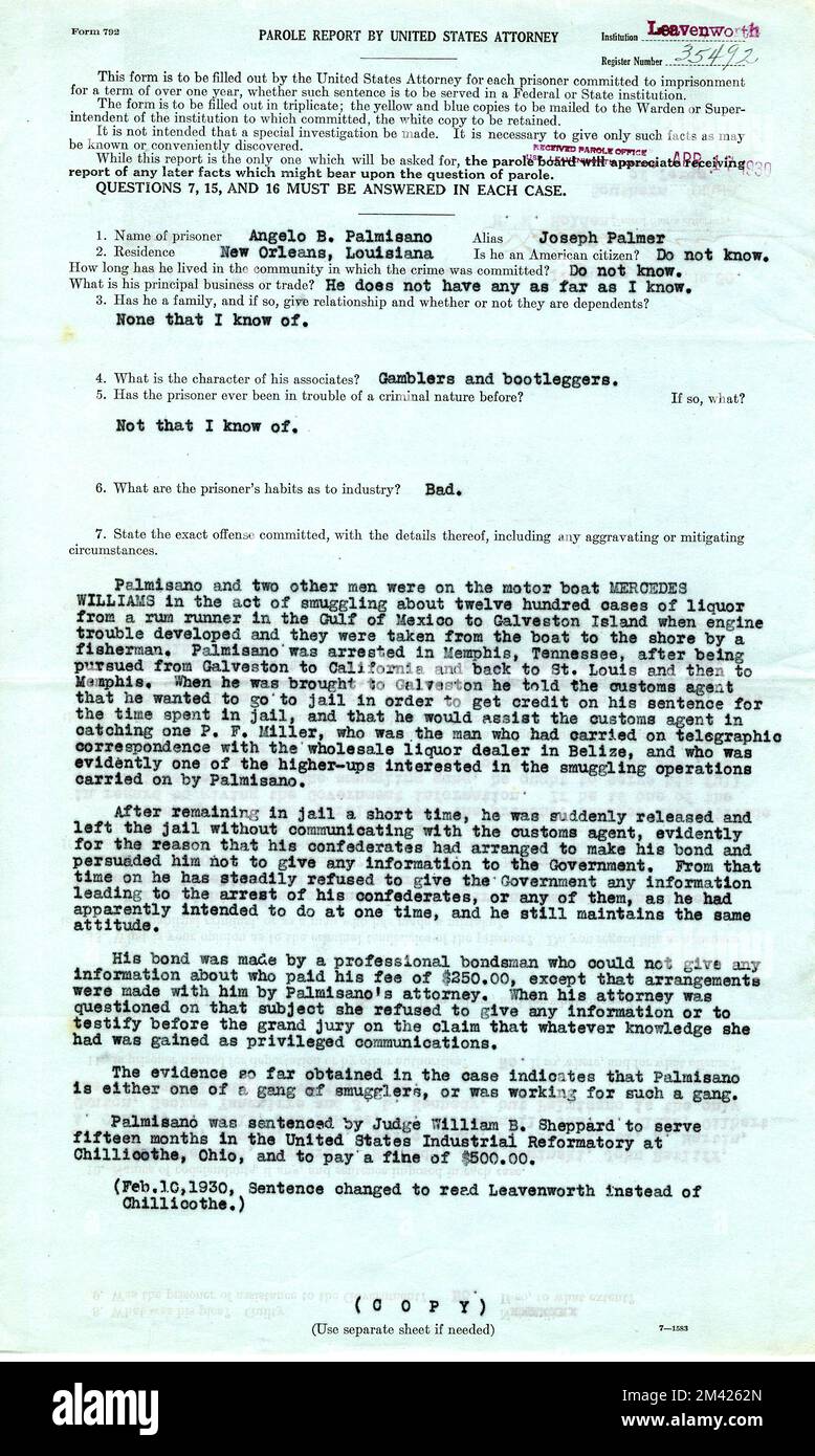 Inmate report hi-res stock photography and images - Alamy