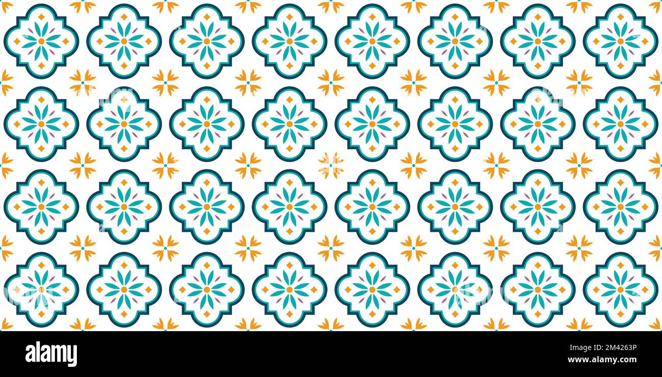 Floral seamless pattern for tile design. Ceramic tiled pattern ...
