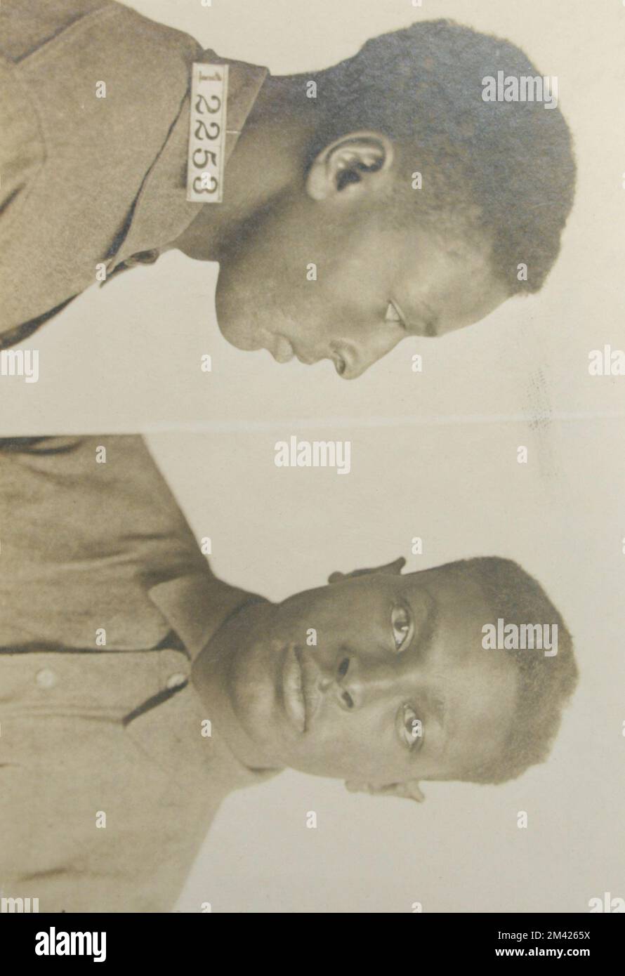 Photograph of James Coker. This item is the prison photograph, also ...