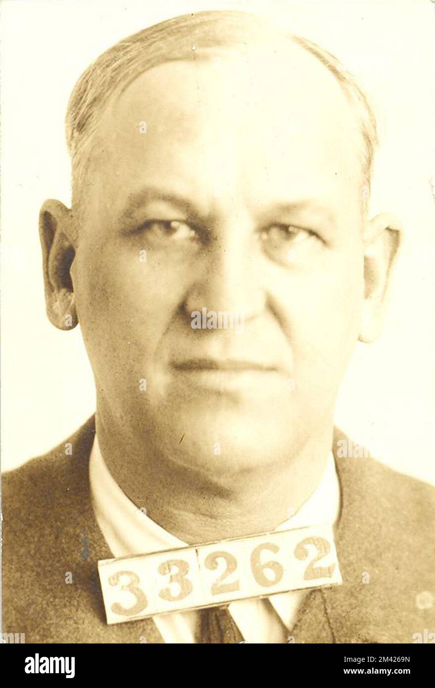 Photograph of O. D. Groom. Bureau of Prisons, Inmate case files Stock ...