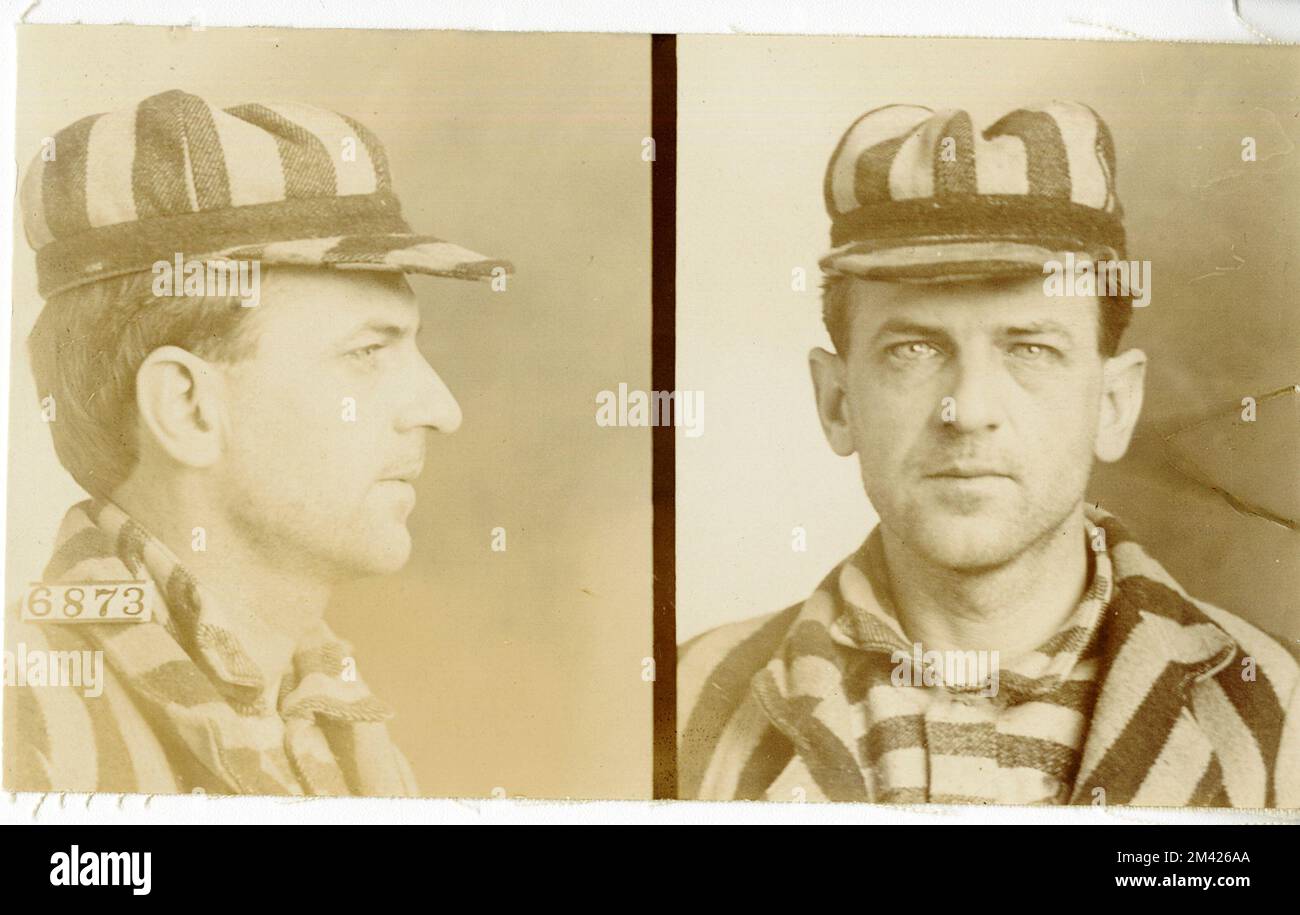 Photograph of S. H. Fisher. This item is the prison photograph, also ...
