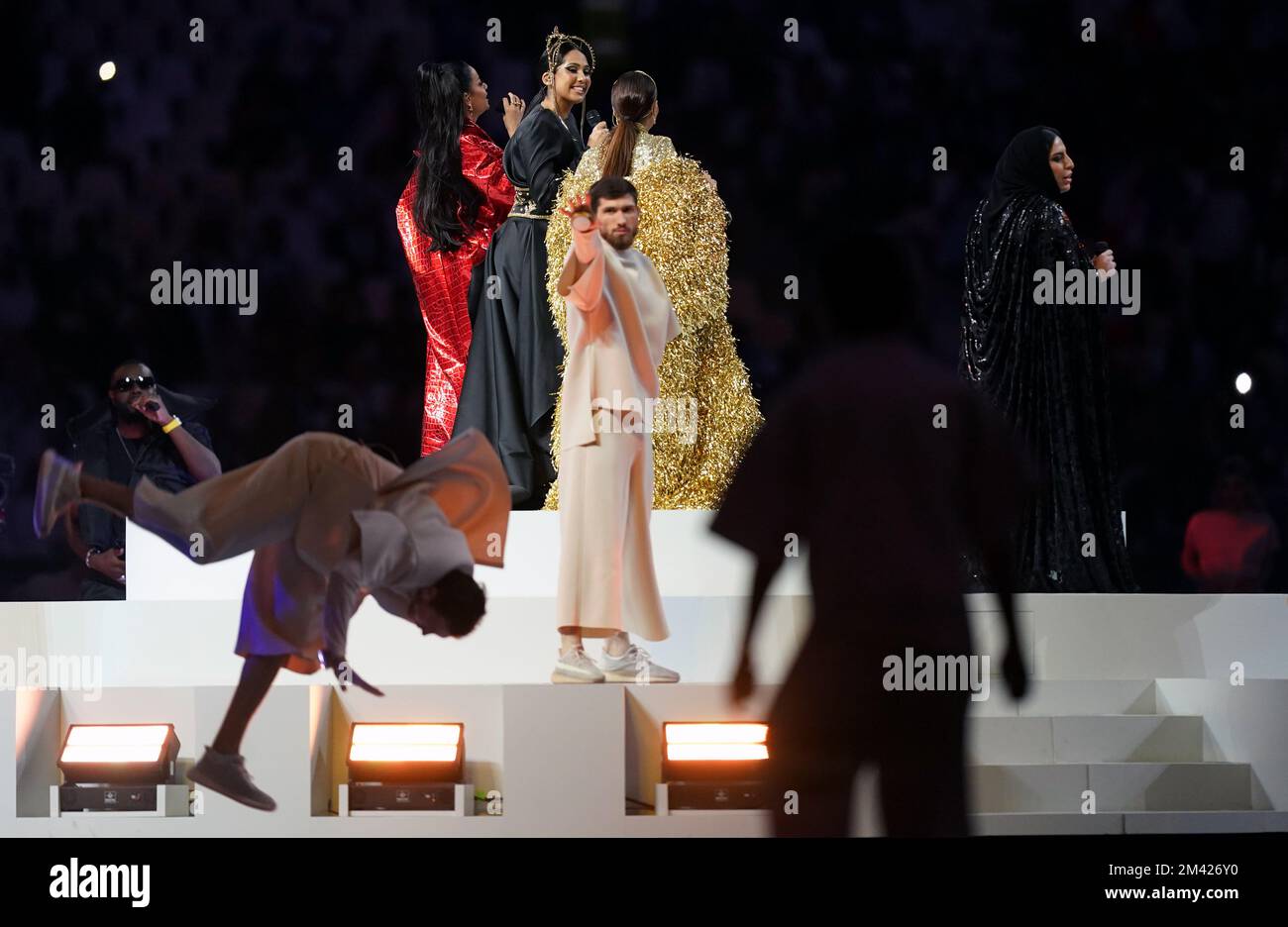Performers during the Closing Ceremony ahead of the FIFA World Cup ...