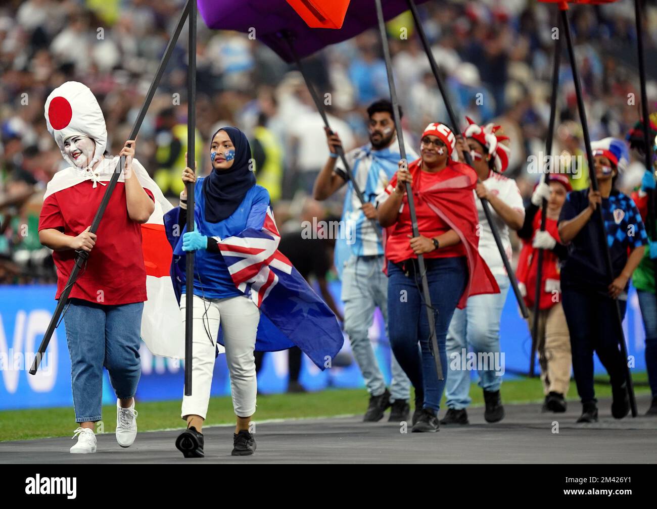 Performers during the Closing Ceremony ahead of the FIFA World Cup ...