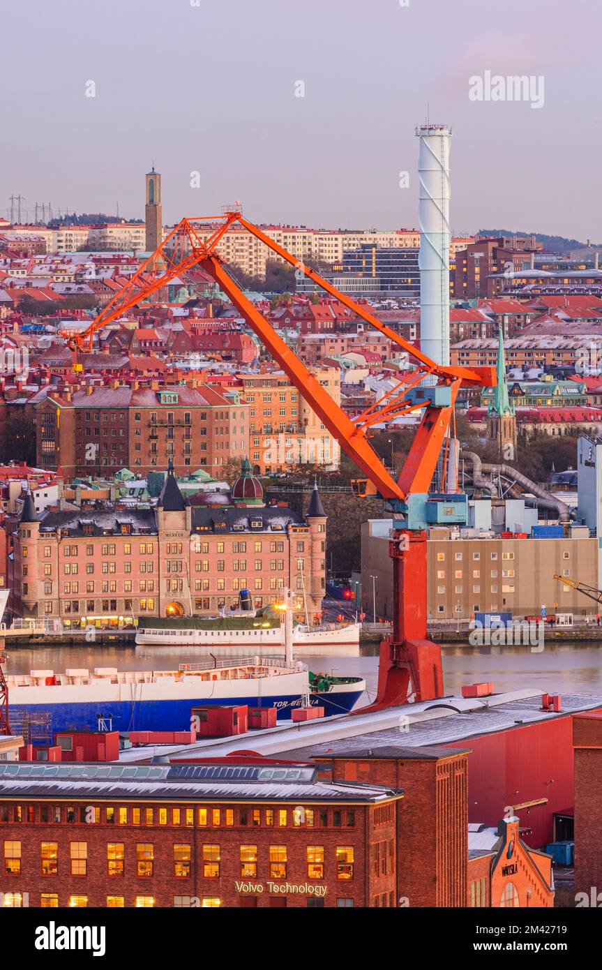Aerial view of the city cityscape of gothenburg goteborg goteborg hi ...
