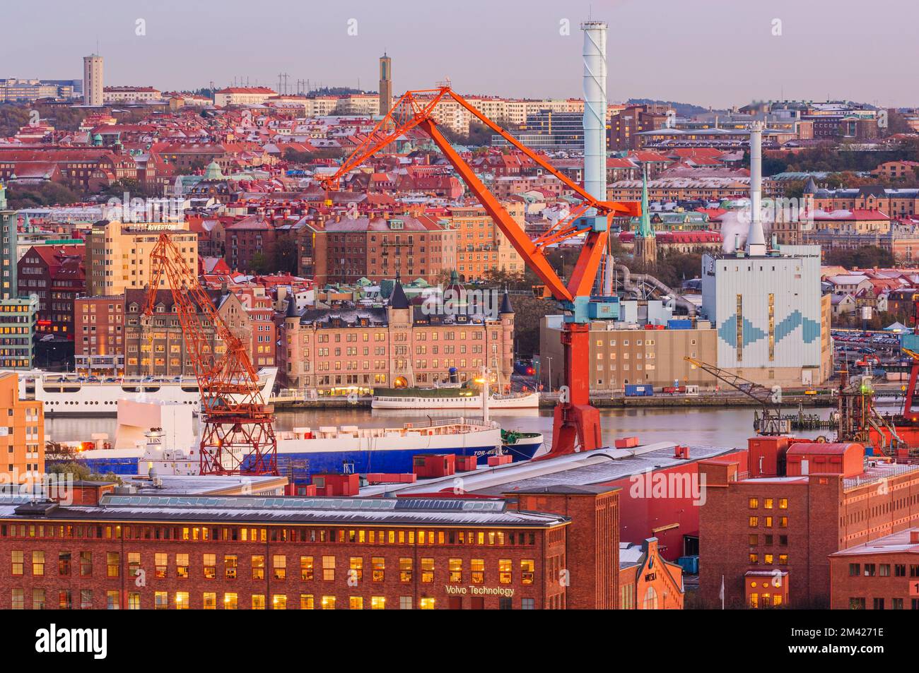 Aerial view of the city cityscape of gothenburg goteborg goteborg hi ...