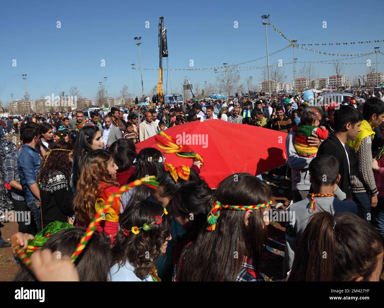 Kurdish people at the Newroz, tradtional New Year festival of the ...