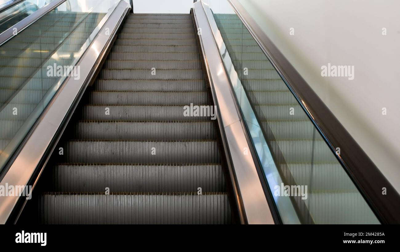 Stairs escalator close up inside modern building Stock Photo - Alamy