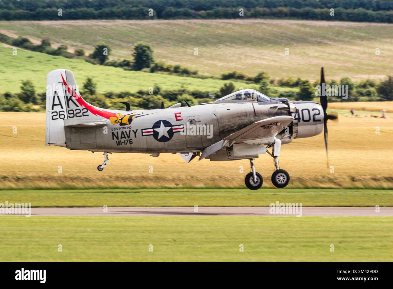 Aircraft Douglas AD4 Skyraider Duxford UK Stock Photo - Alamy
