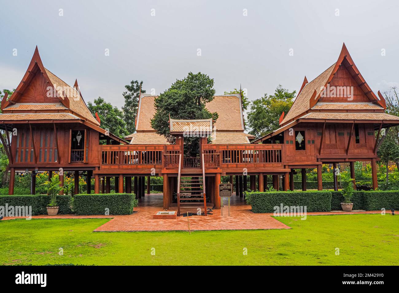 old-fashioned Thai traditional houses in Ayutthaya Thailand Stock Photo ...