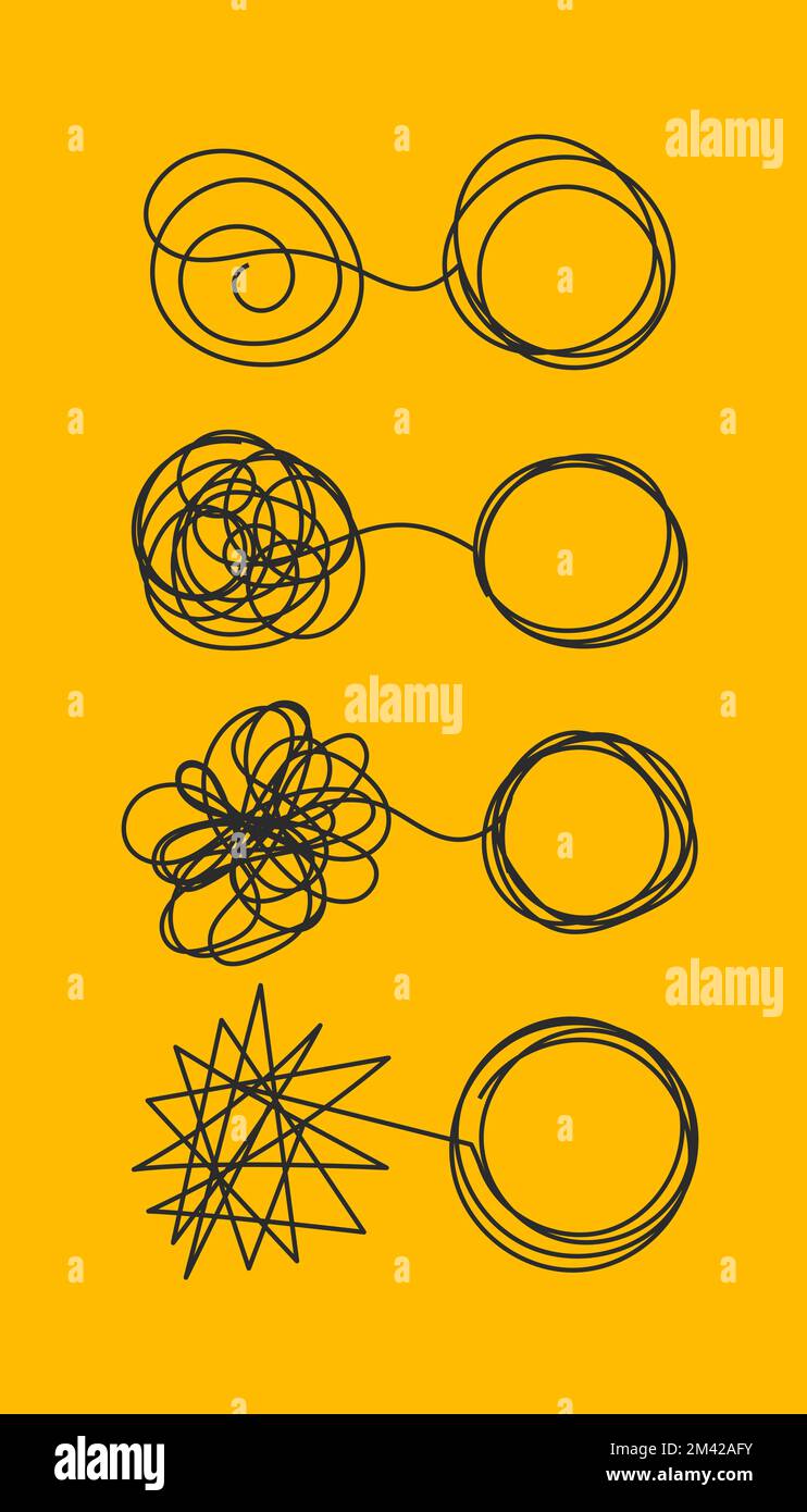 Tangle and untangle set of circles Stock Vector Image & Art - Alamy