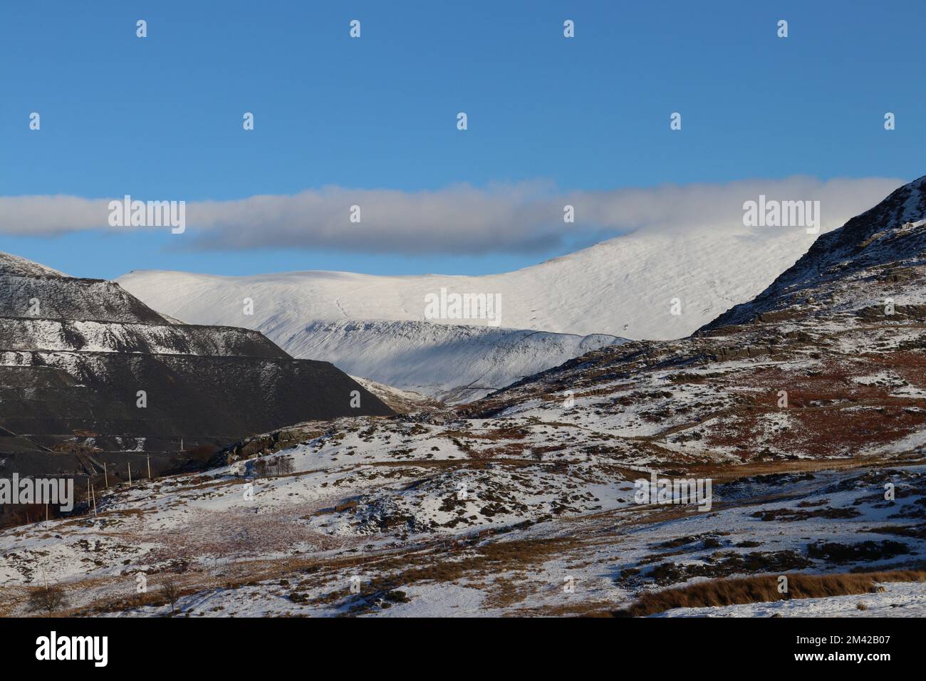 Snowdonia Snowdon winter wales Stock Photo - Alamy