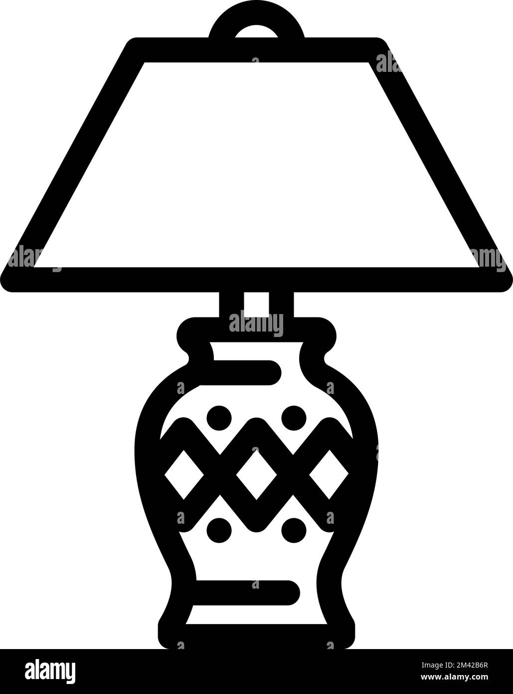 decor table lamp line icon vector illustration Stock Vector Image & Art ...