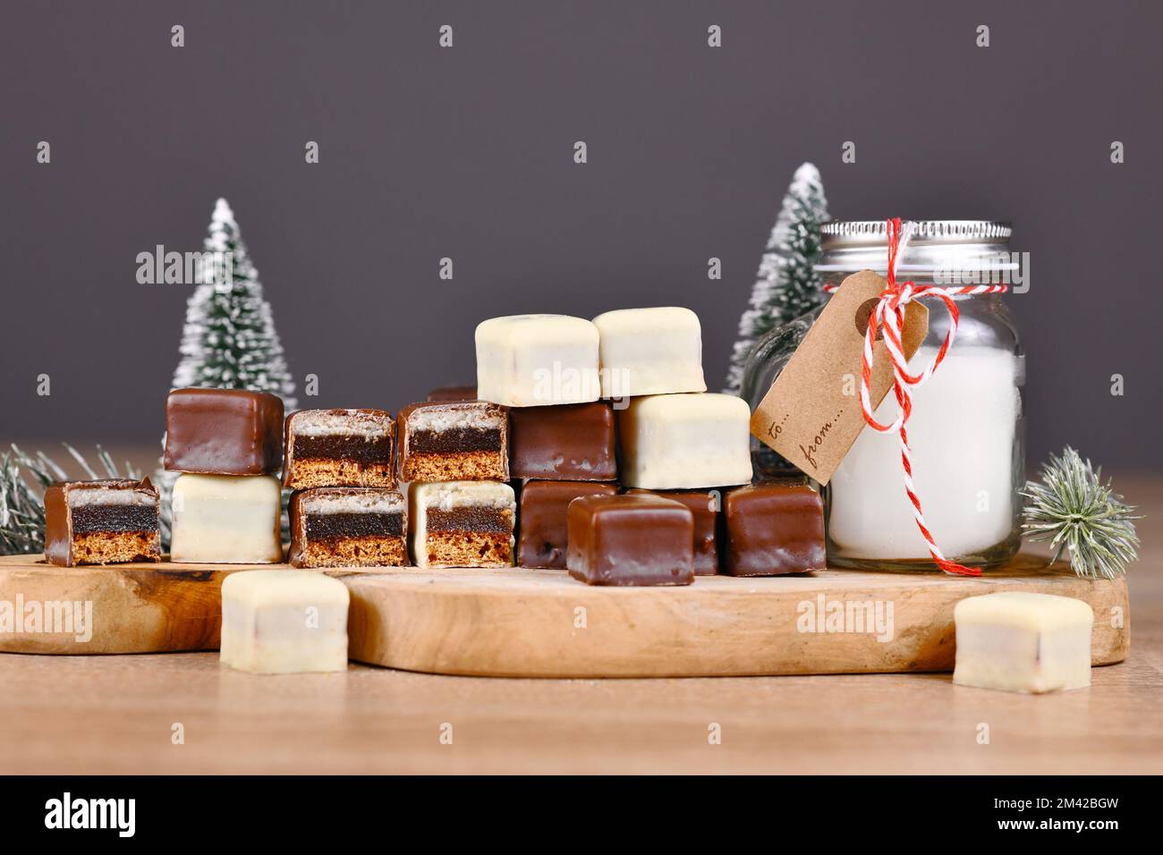 Christmas sweets called 'Dominosteine'. Traditional German food ...