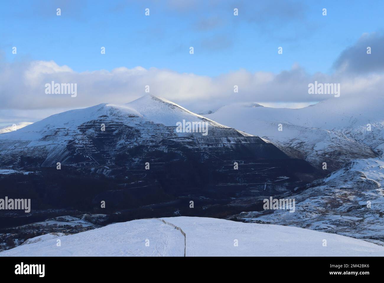 Snowdonia Snowdon winter wales Stock Photo - Alamy