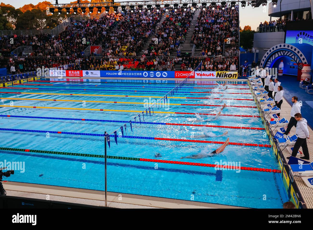 December 18, 2022: MELBOURNE, AUSTRALIA - DECEMBER 18: Athletes ...