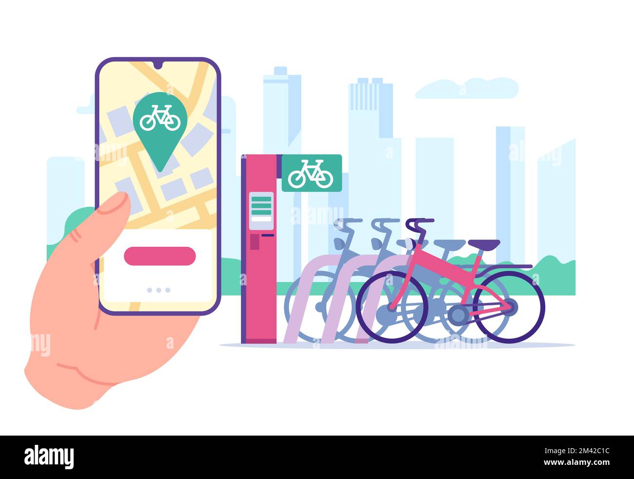 City rental bike in Cut Out Stock Images & Pictures - Alamy