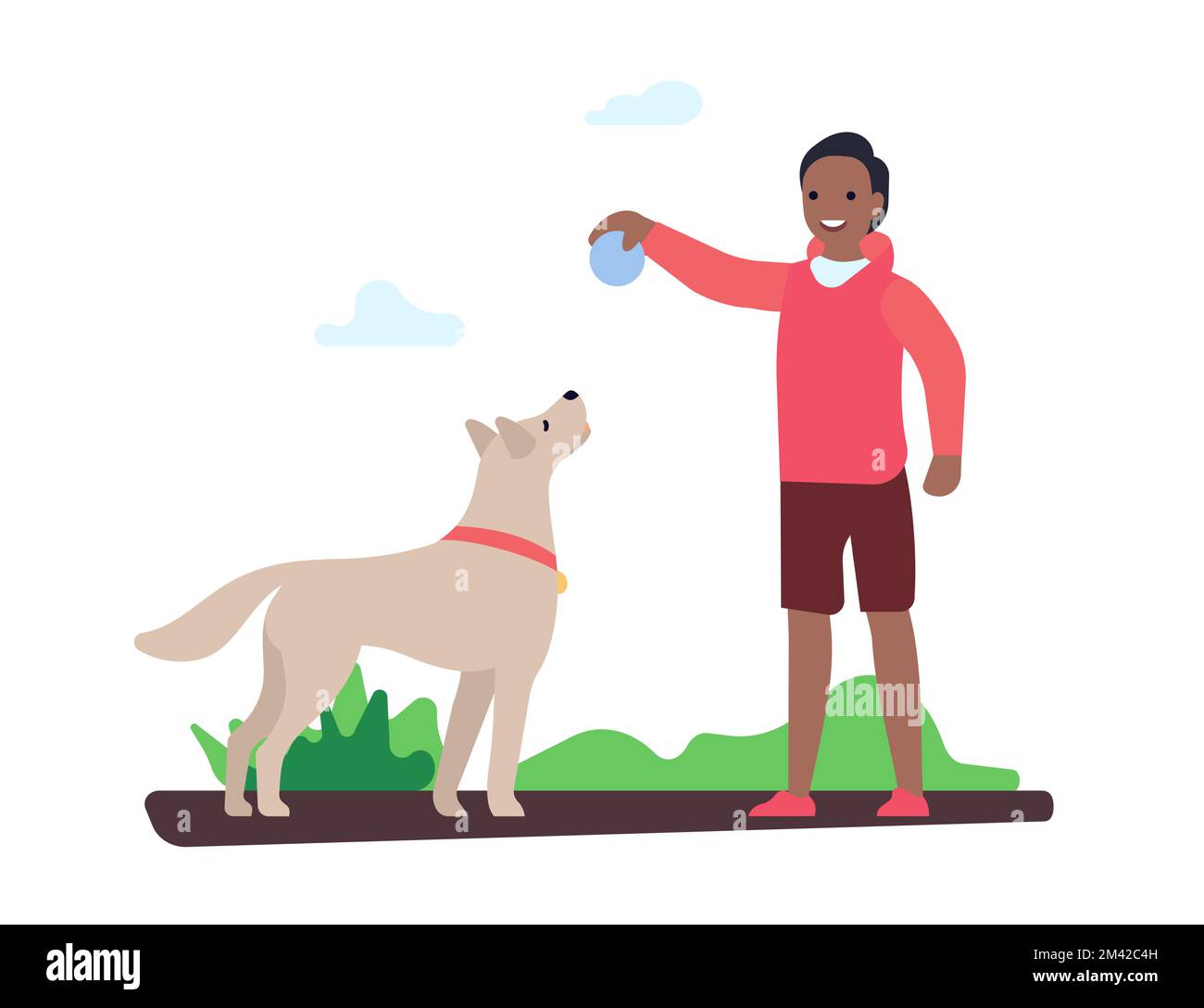 Owner throwing ball Stock Vector Images - Alamy