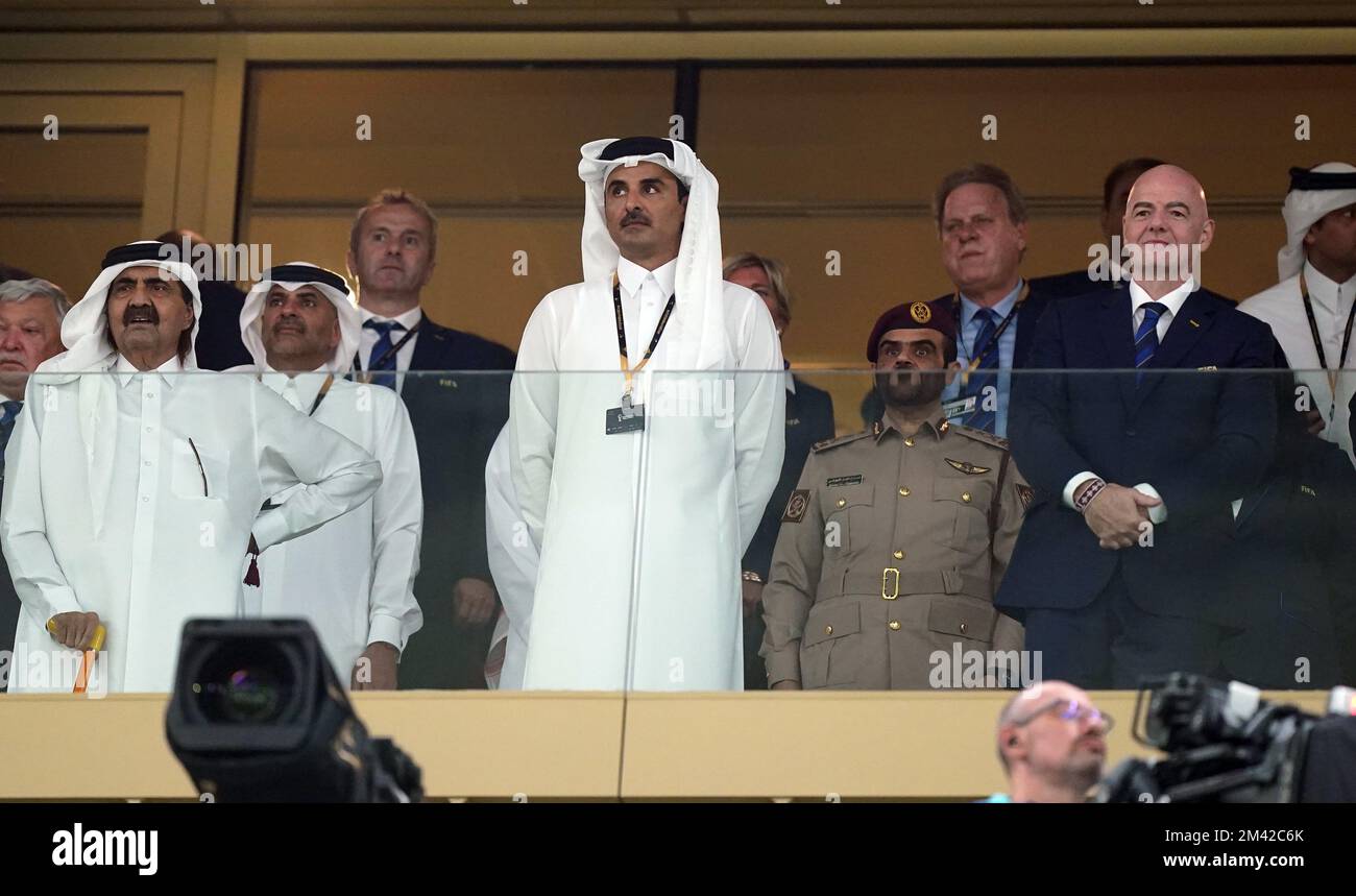 Former Emir of Qatar, Emir Sheikh Hamad Bin Khalifa Al Thani alongside ...