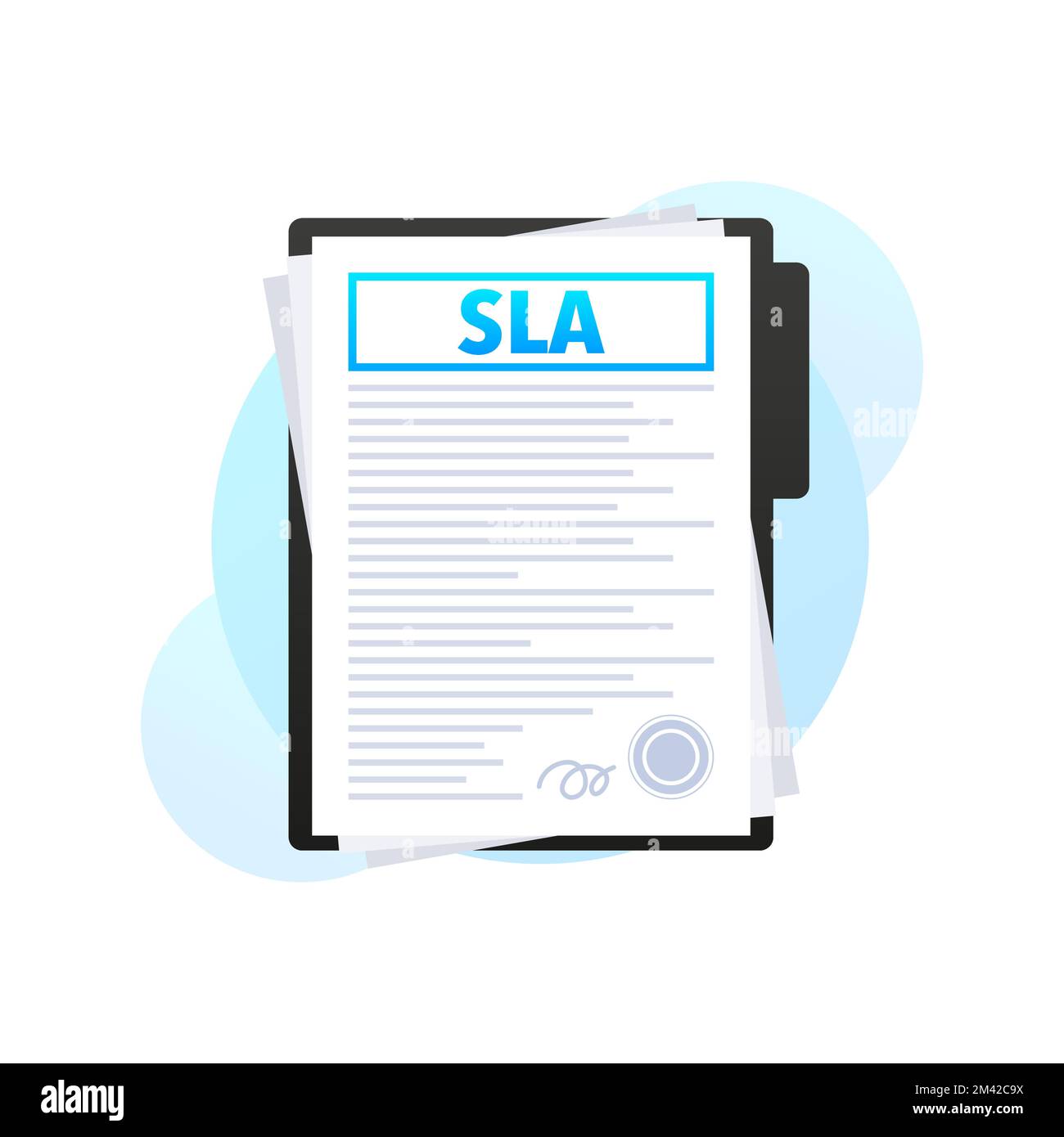 Sla Service Level Agreement Document Contract Form Stock Vector Image And Art Alamy 