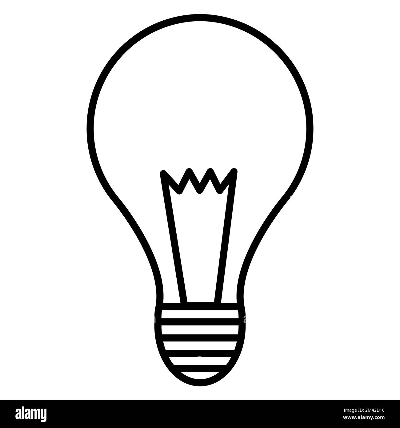 Bulb outline isolated on white background. Vector illustration Stock Vector Image & Art - Alamy
