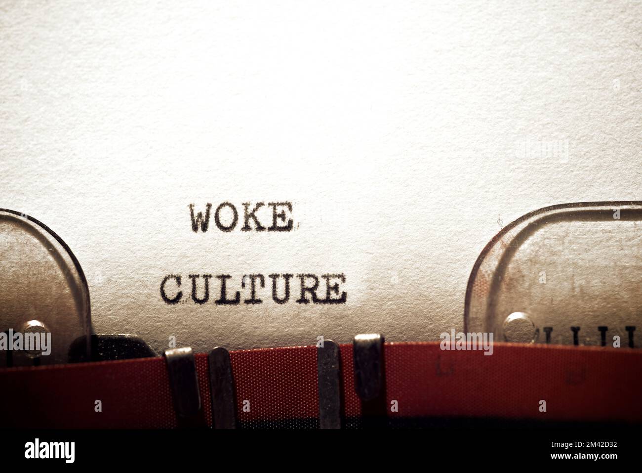 Woke culture phrase written with a typewriter Stock Photo - Alamy