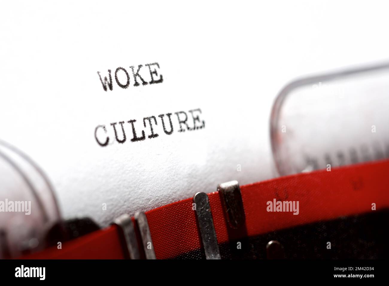 Woke culture phrase written with a typewriter Stock Photo - Alamy