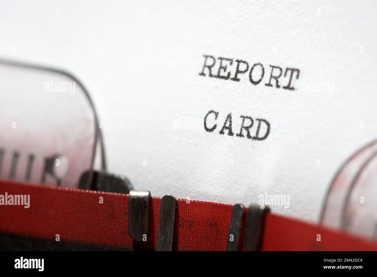 Report card text written hi-res stock photography and images - Alamy
