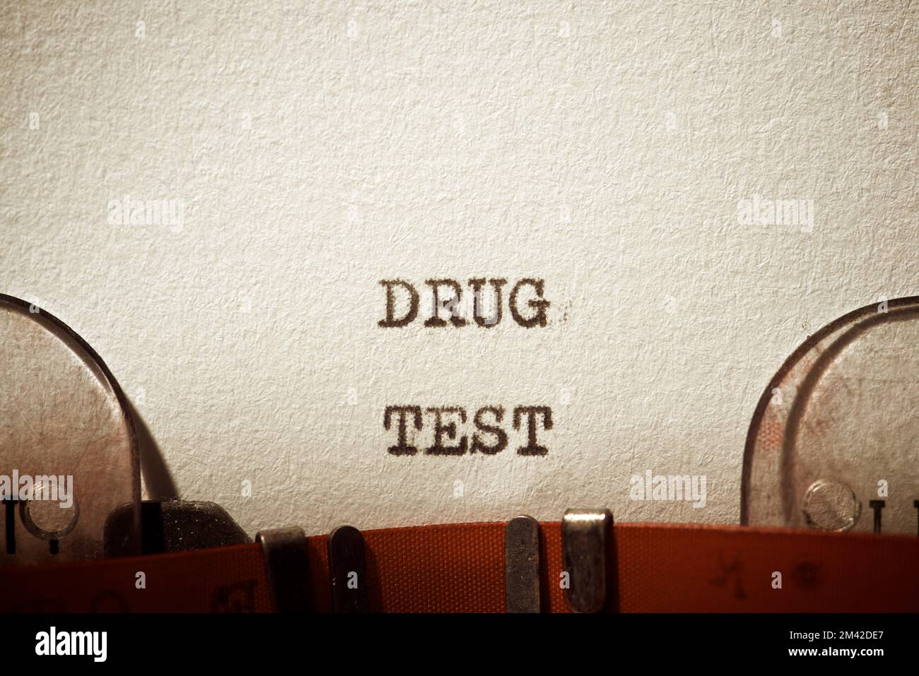 Drug test phrase written with a typewriter Stock Photo - Alamy