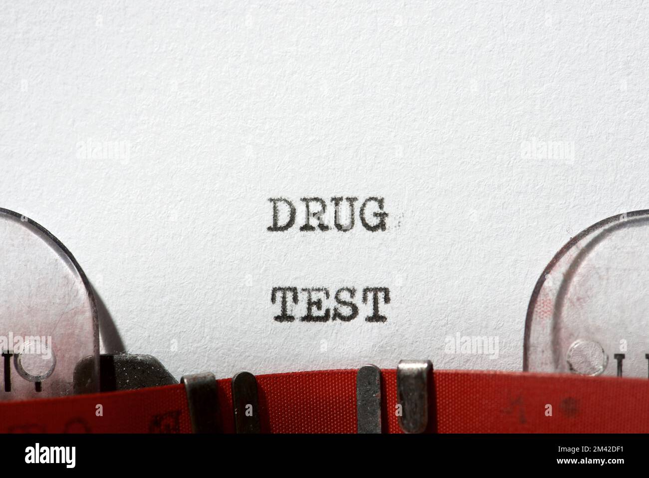 Drug test phrase written with a typewriter Stock Photo - Alamy