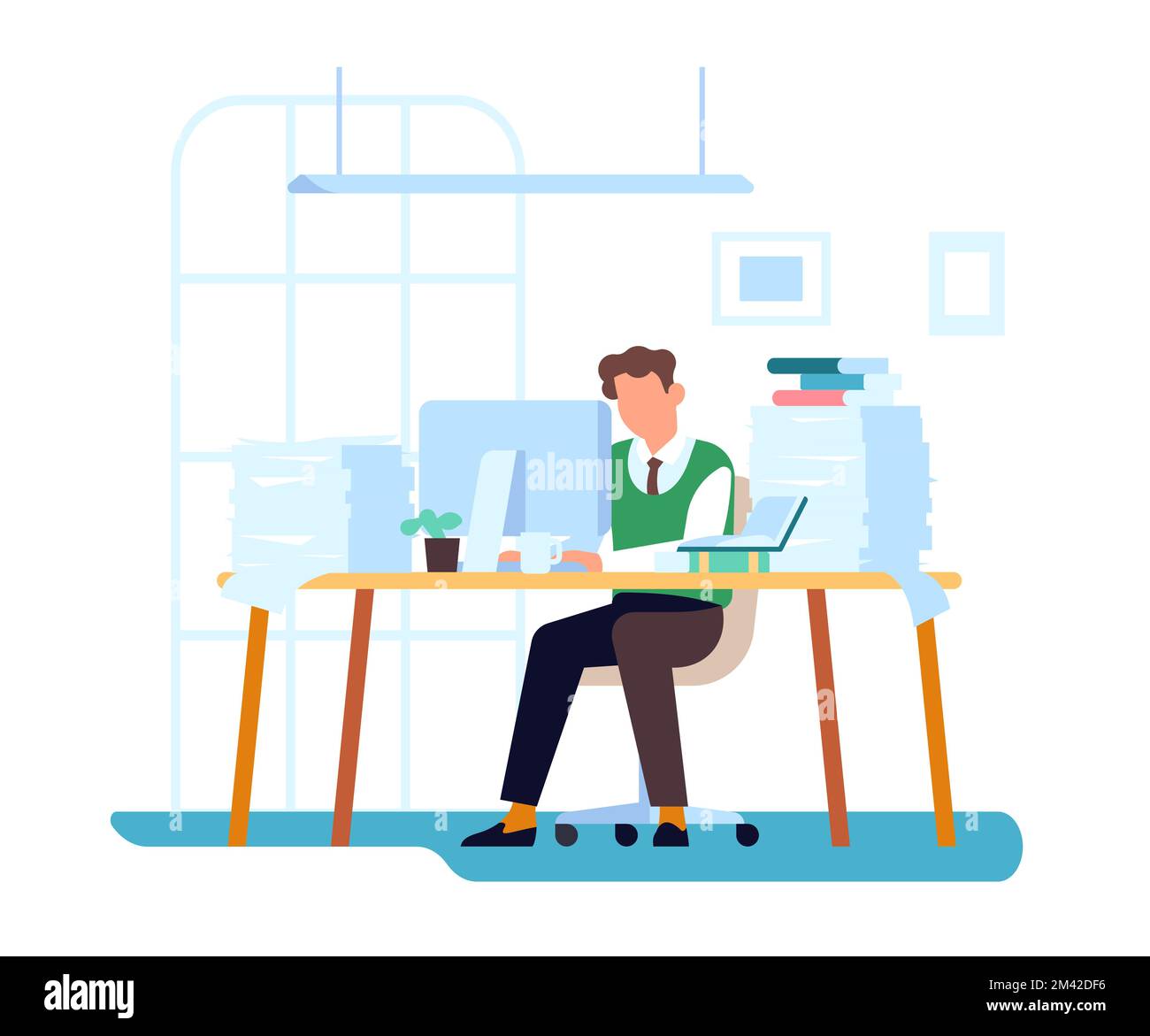 Desk papers man Cut Out Stock Images & Pictures - Alamy