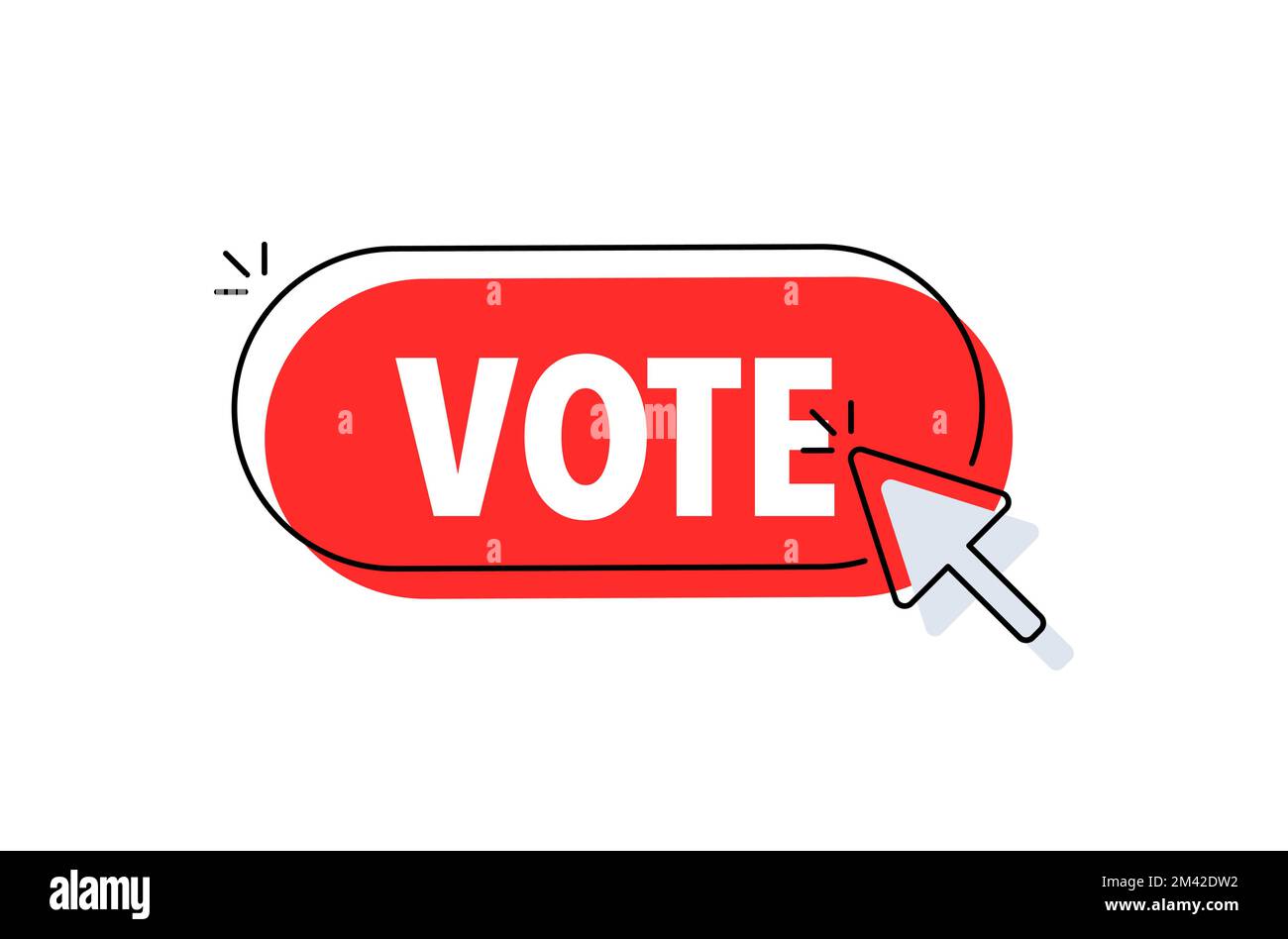 Vote button black and white hi-res stock photography and images - Alamy