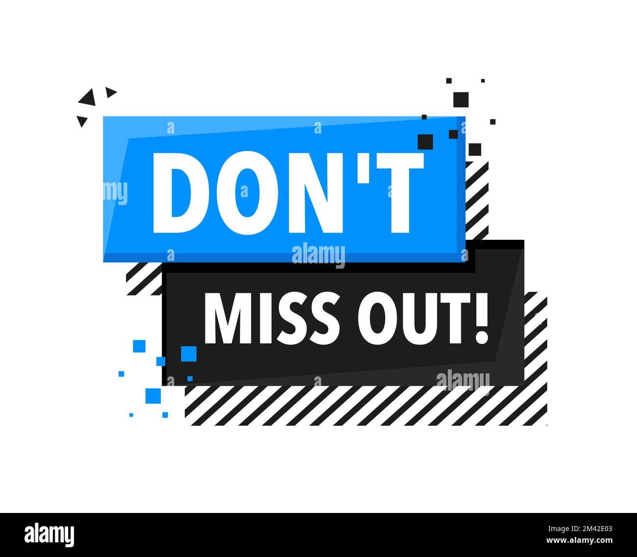 Dont Miss Out Announcement Megaphone Label Loudspeaker Speech Bubble