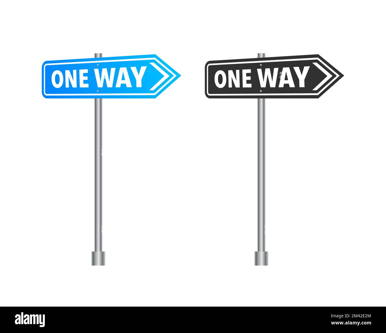 One Way road, street traffic Sign. Vector illustration Stock Vector ...