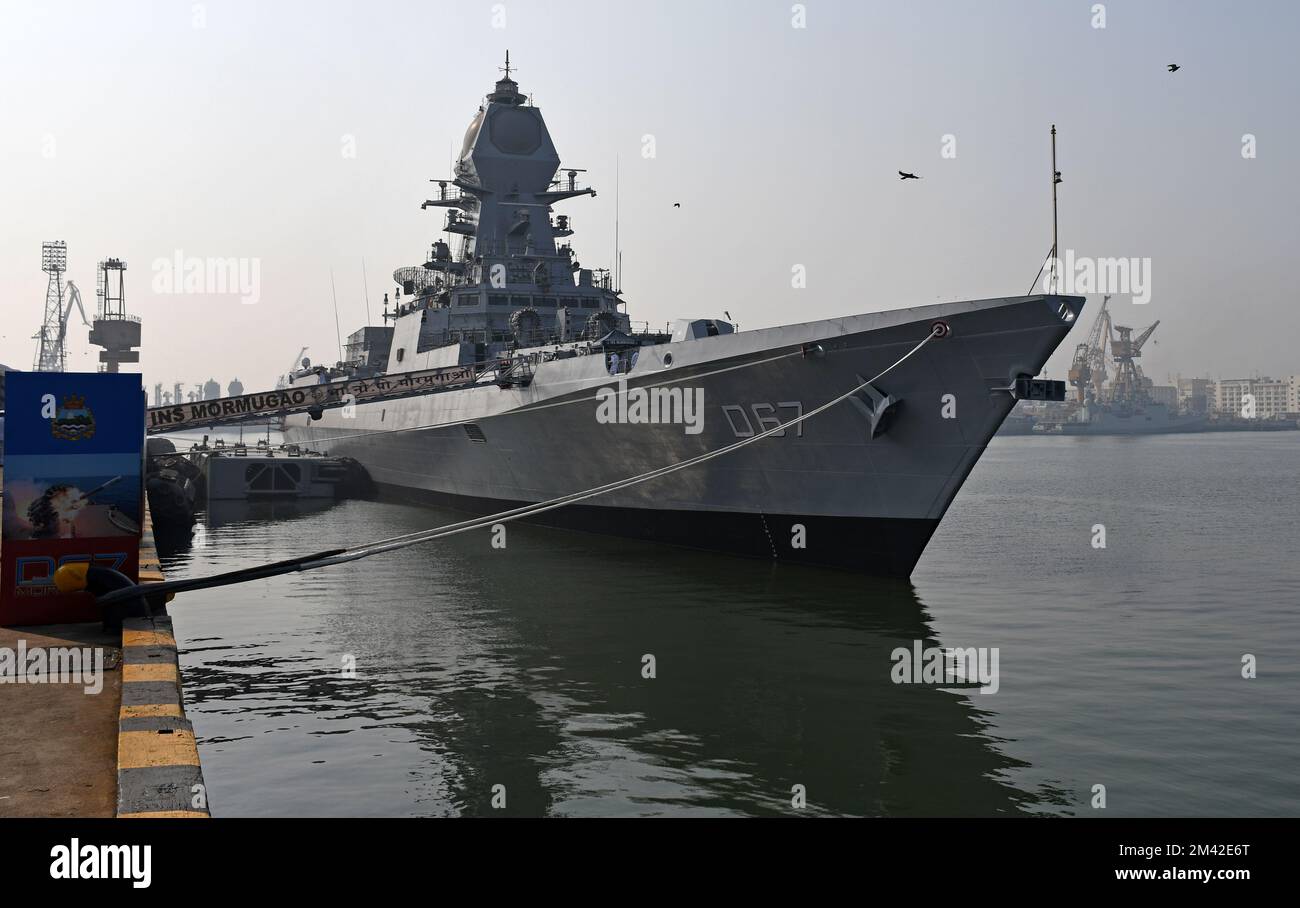 Stealth Guided Missile Destroyer of Project 15B, INS Mormugao is ...
