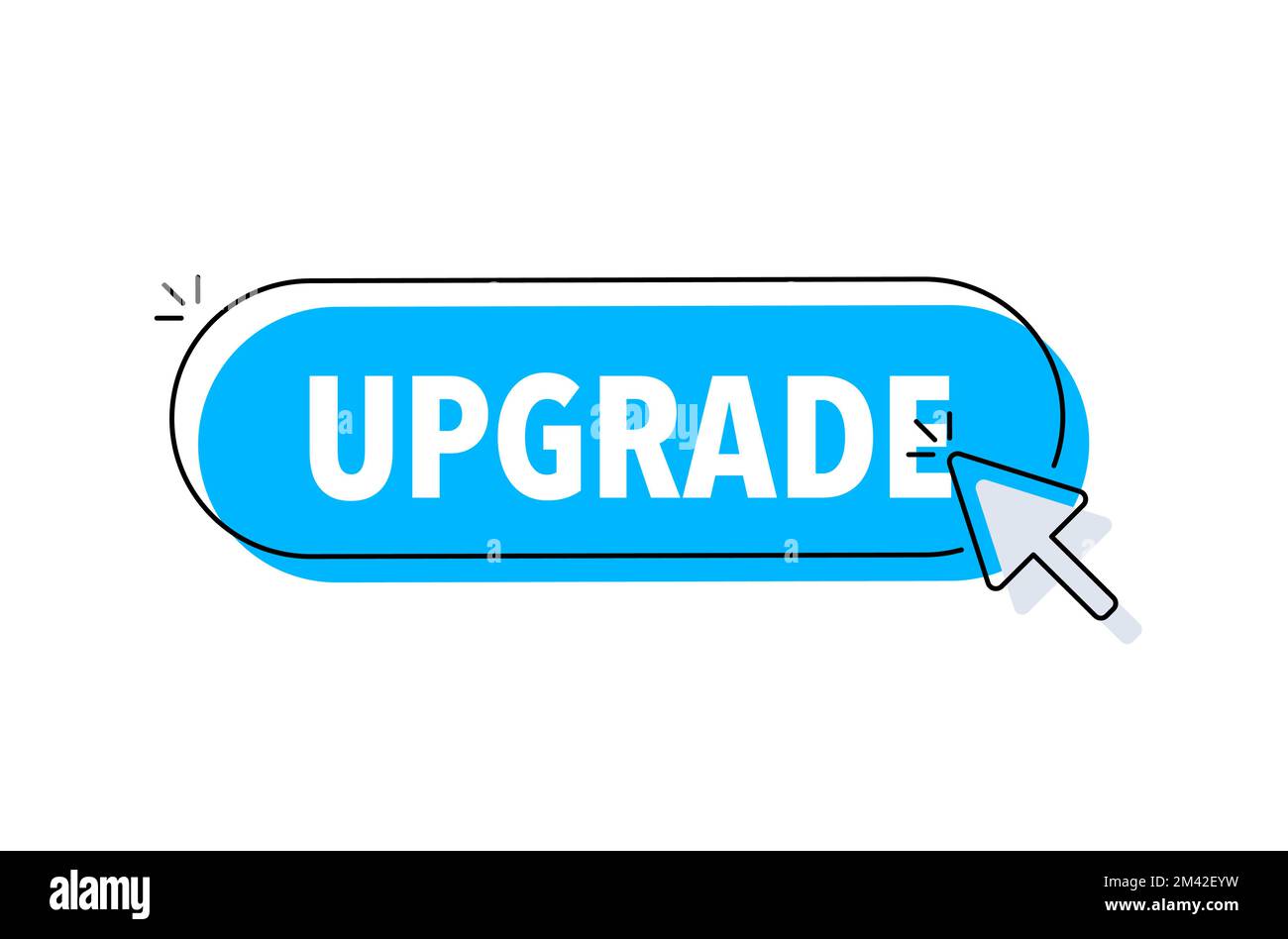 Upgrade Button With Cursor Pointer Click Vector Web Button Stock Vector Image And Art Alamy