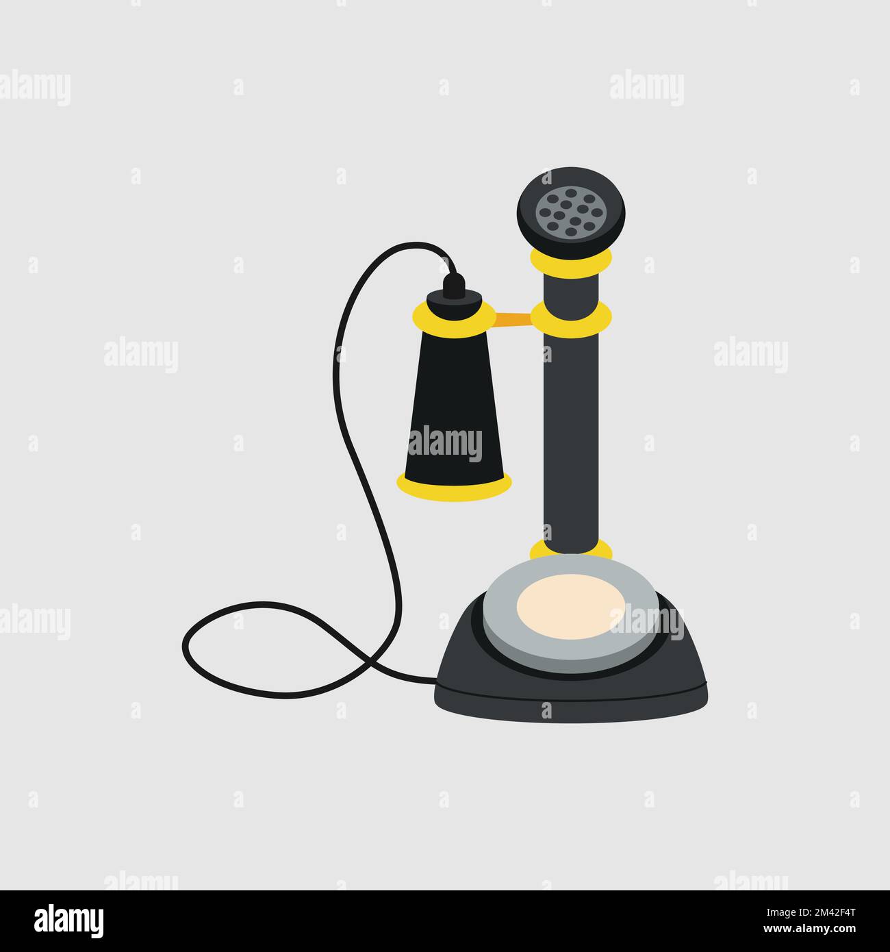 Antique Telephone icon, Antique, Flat Style. Vector illustration Stock ...