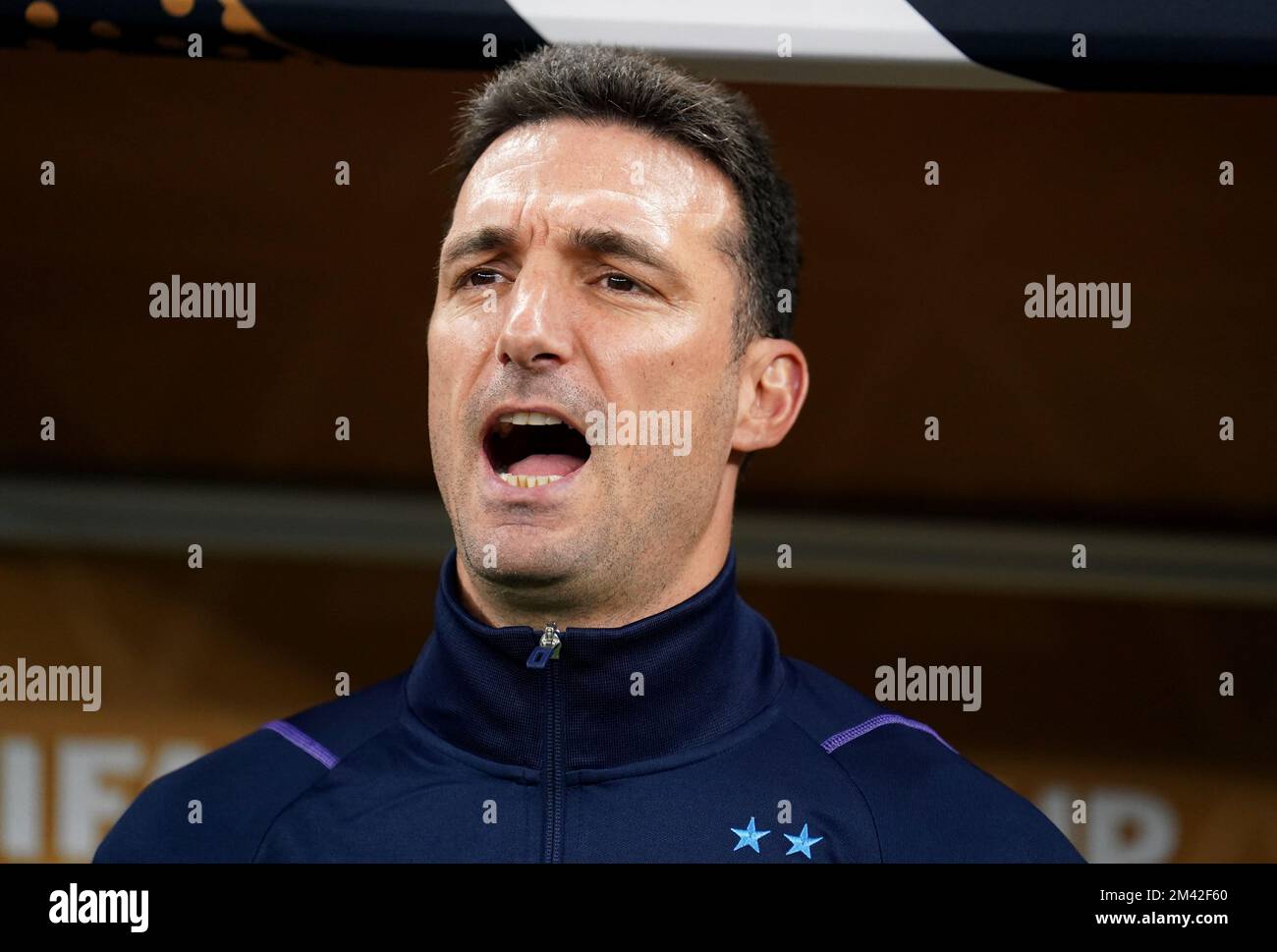 Argentina manager Lionel Scaloni during the FIFA World Cup final at ...