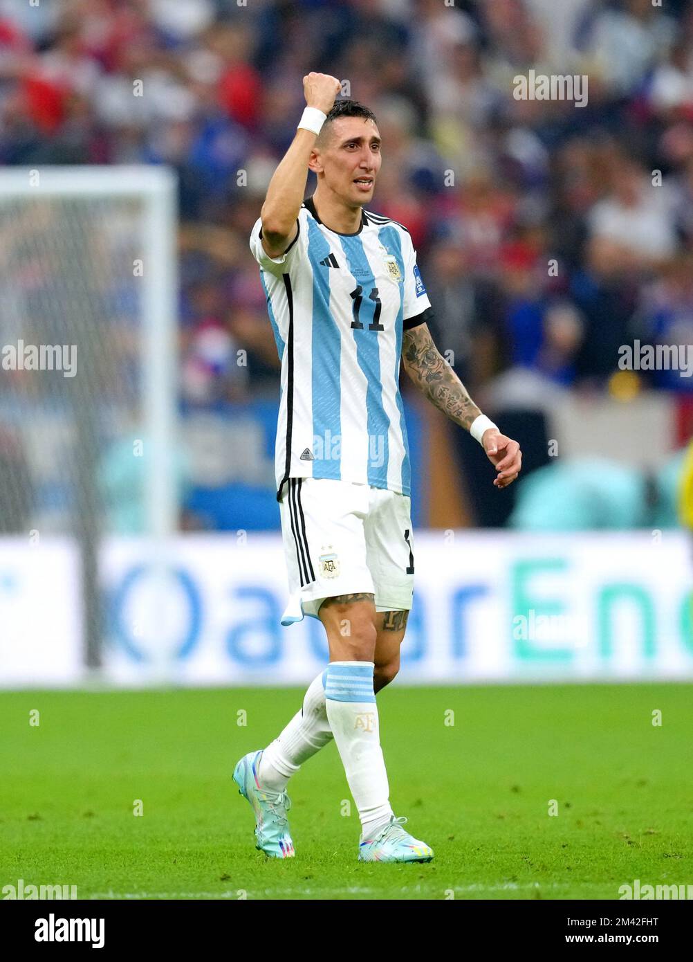 Argentina's Angel Di Maria celebrates scoring their side's second goal ...