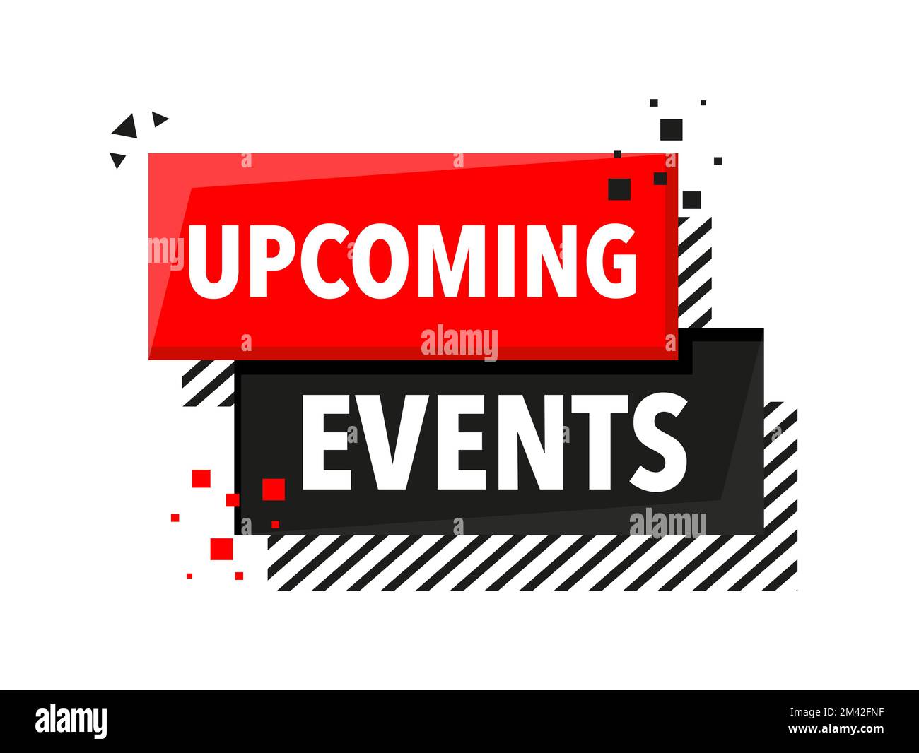 Upcoming events Announcement Megaphone Label. Loudspeaker speech bubble ...