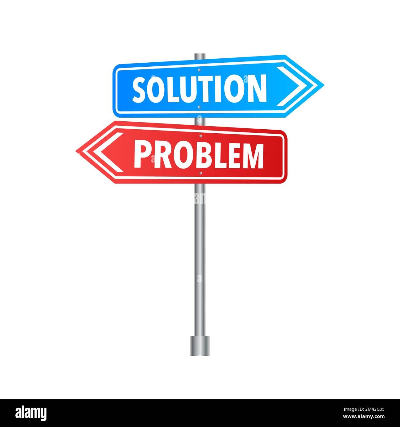 Problem and solution text on road sign Stock Vector Image & Art - Alamy