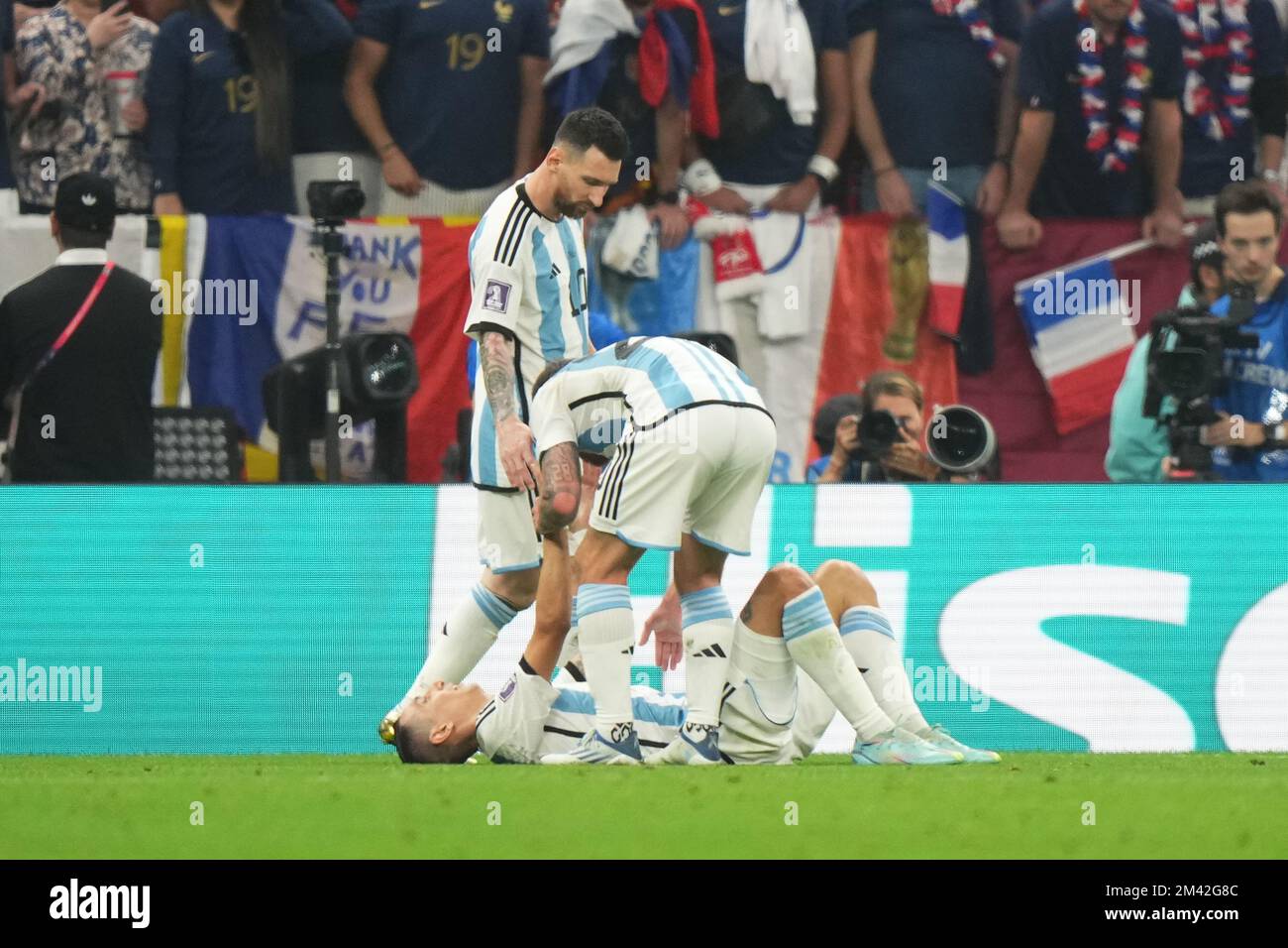 The referee signals a penalty during the FIFA World Cup Qatar 2022 ...