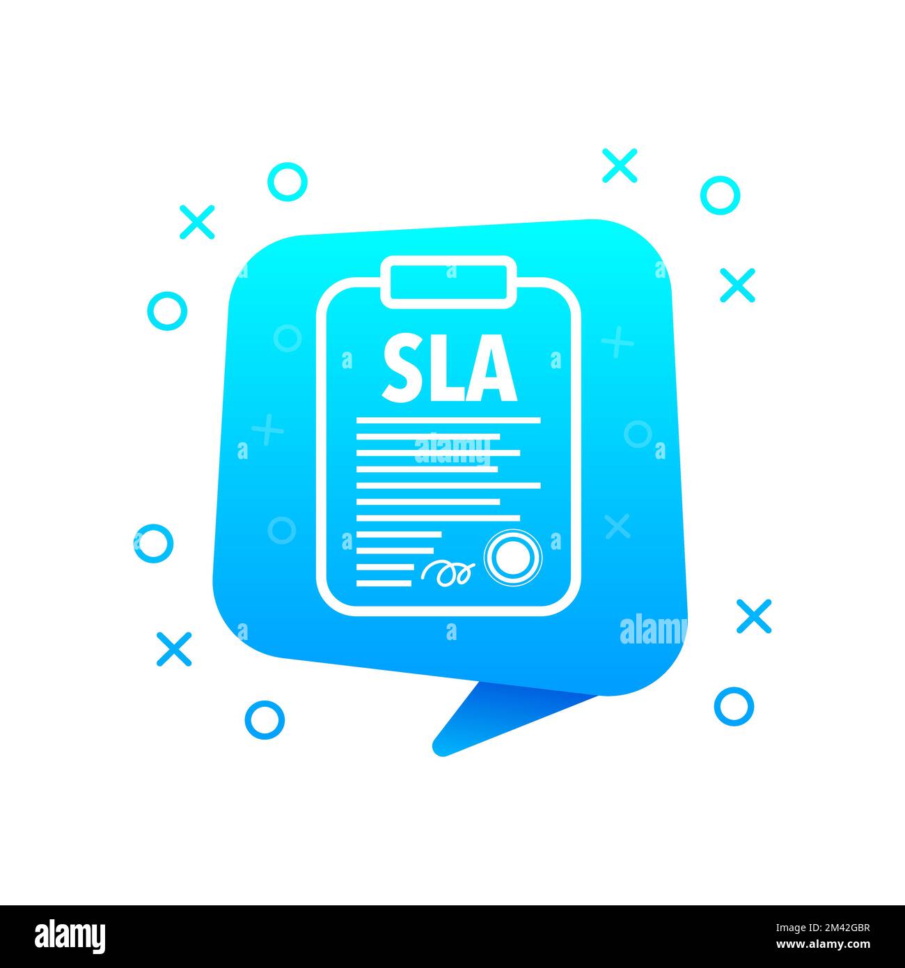 SLA - service level agreement document, Contract Form Stock Vector ...