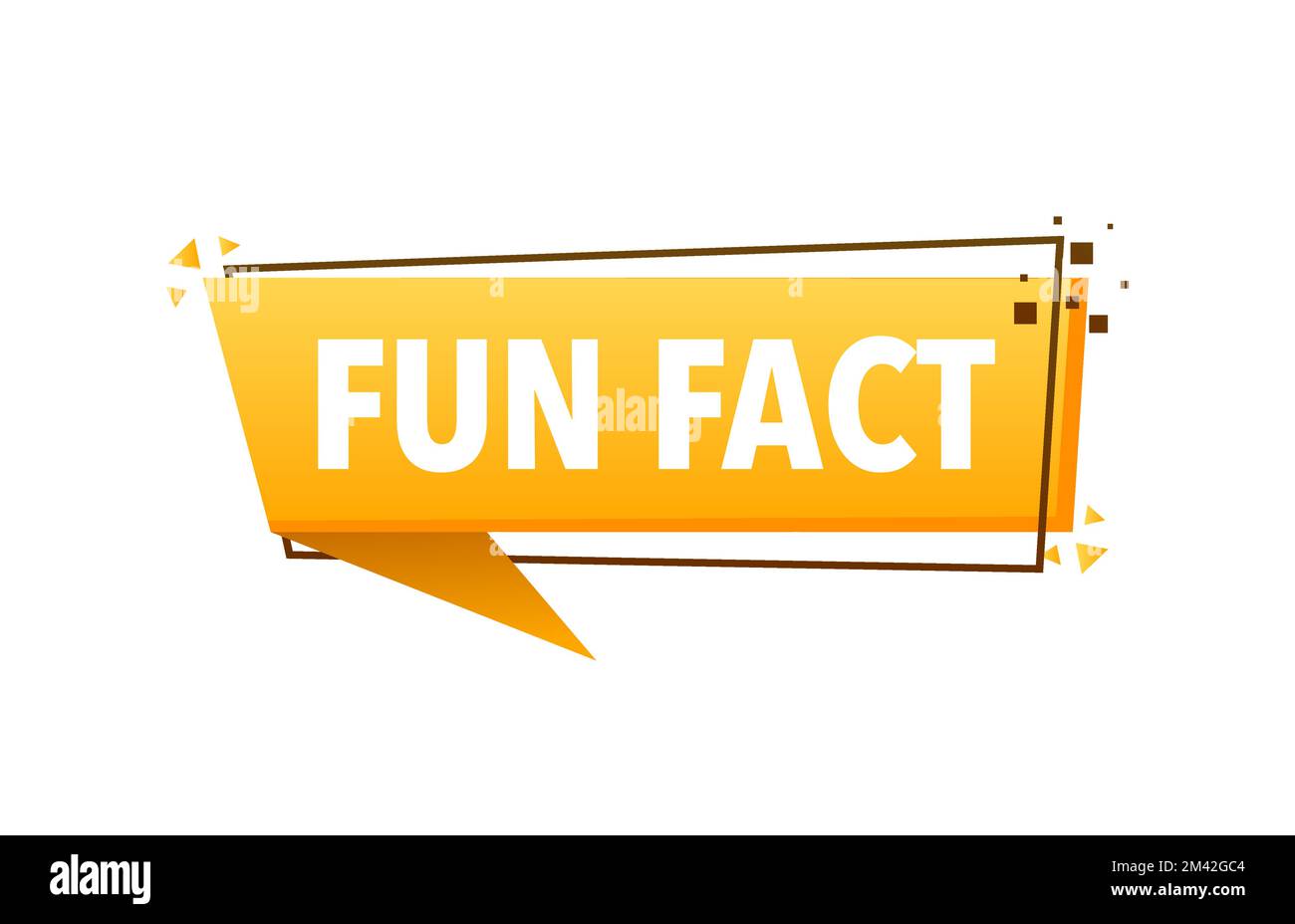 Fun fact Announcement Megaphone Label. Loudspeaker speech bubble Stock ...