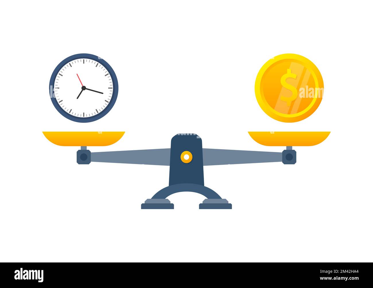 Education vs time on scales icon. Money and time balance on scale Stock ...