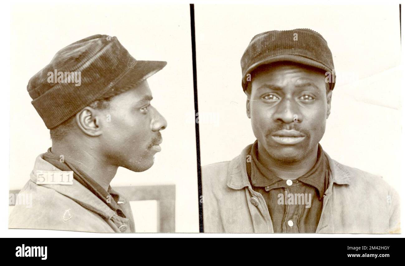 Photograph of Sharper Grayson. This item is the prison photograph, also ...