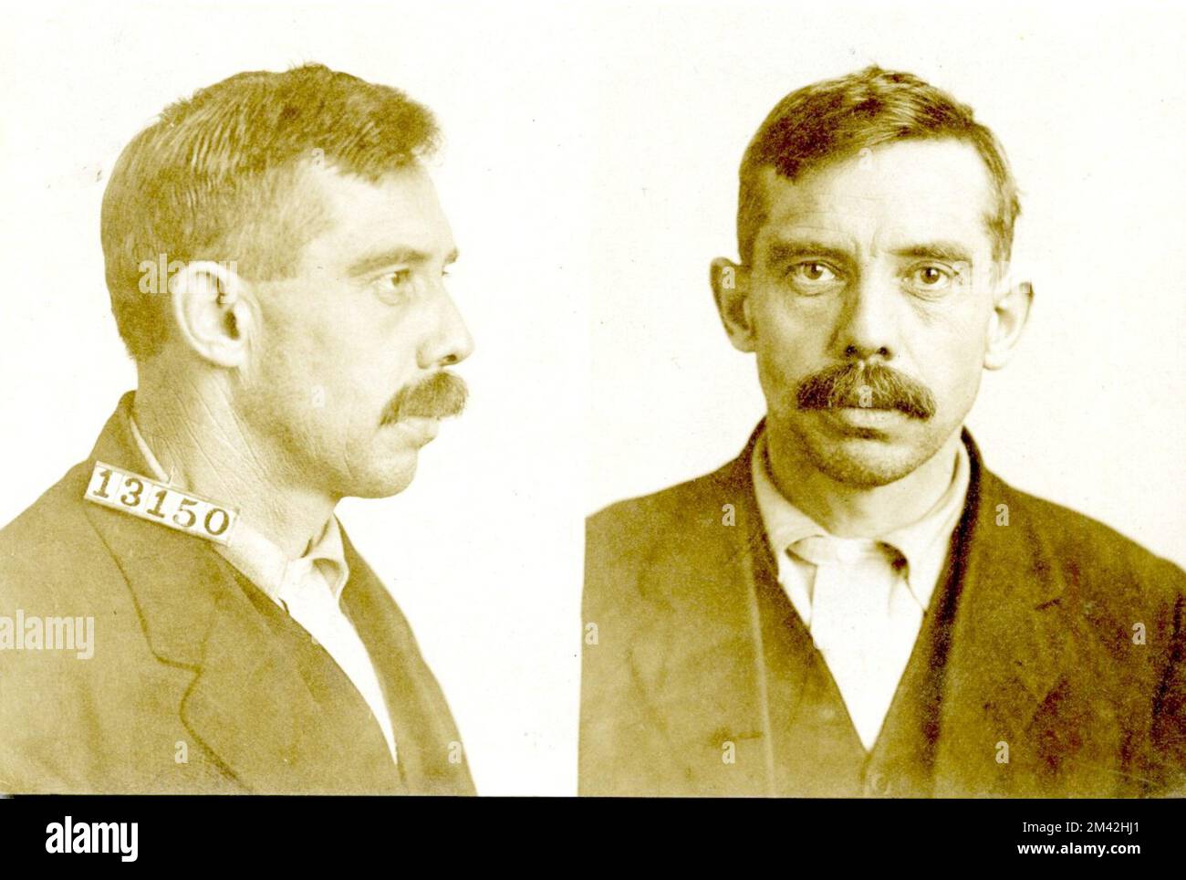 Photograph of Arthur Boose. This item is the prison photograph, also ...