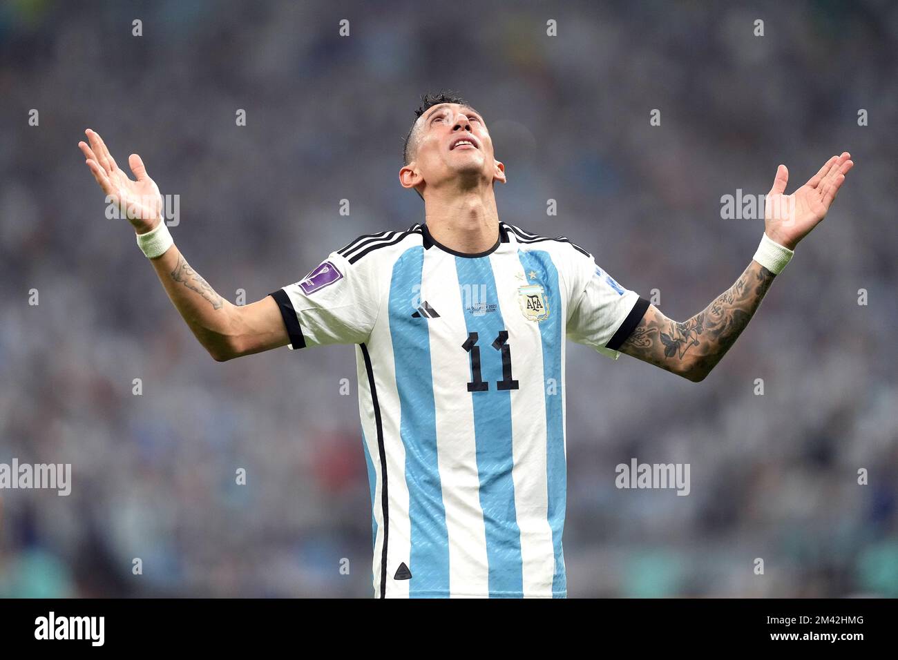 Argentina's Angel Di Maria celebrates scoring their side's second goal ...