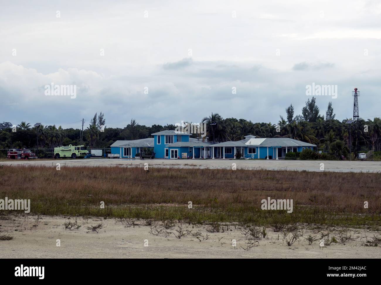 The small airport on South Bimini in the Bahamas Stock Photo - Alamy